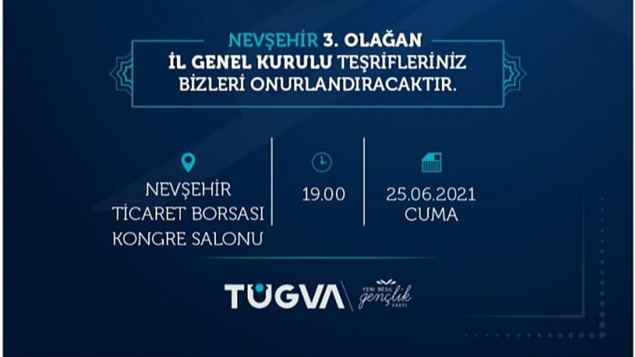 TÜGVA'dan genel kurula davet - FİB HABER, Nevşehir Haberleri,kapadokya
